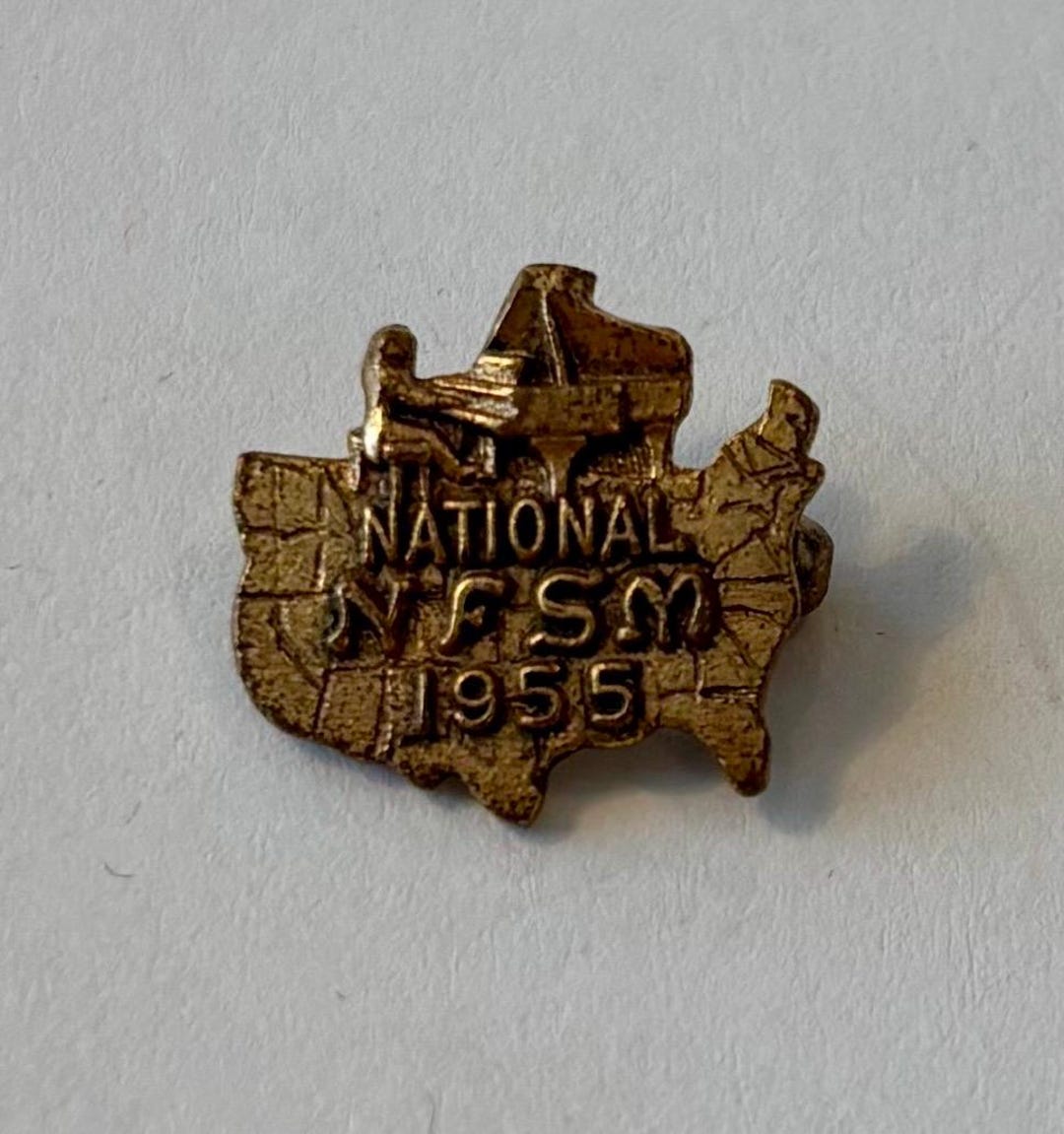 Vintage 1955 NFSM Pinback Tack National Fraternity of Student Musicians ...