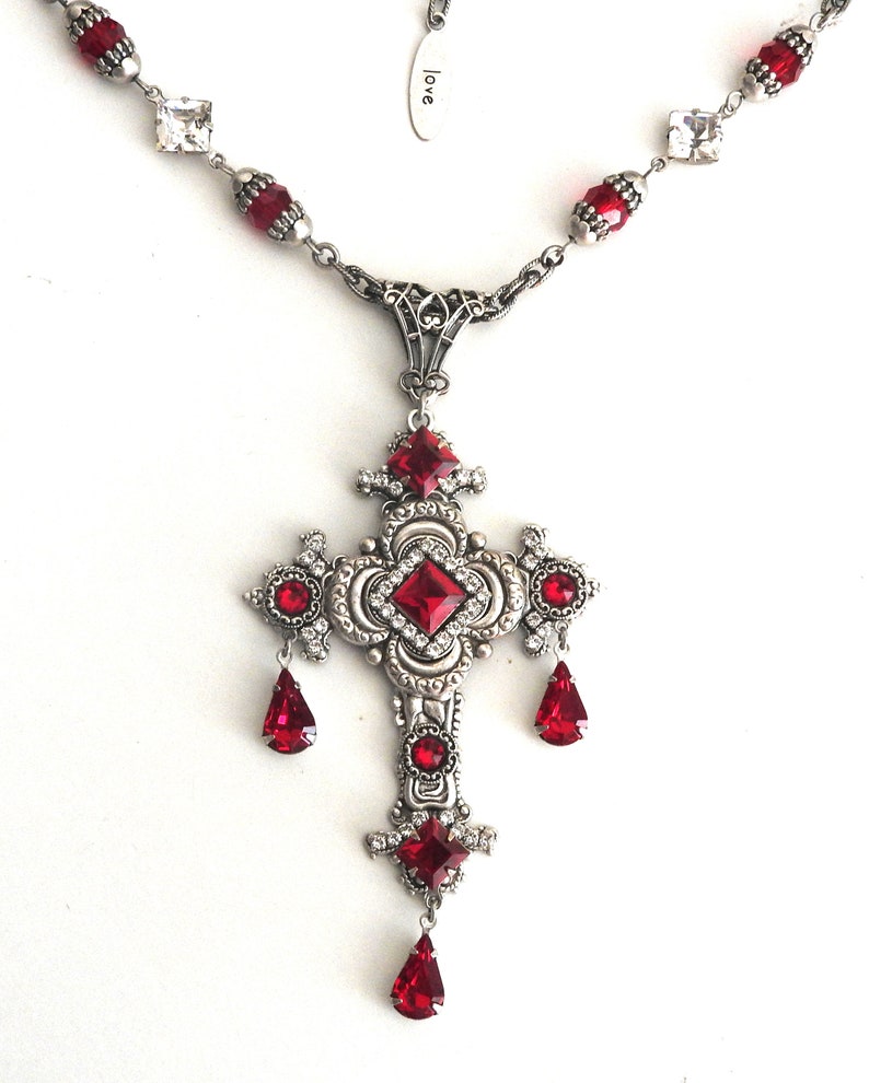 Medieval Cross Necklace Gothic Jewelry Regal Jewelry Majestic | Etsy
