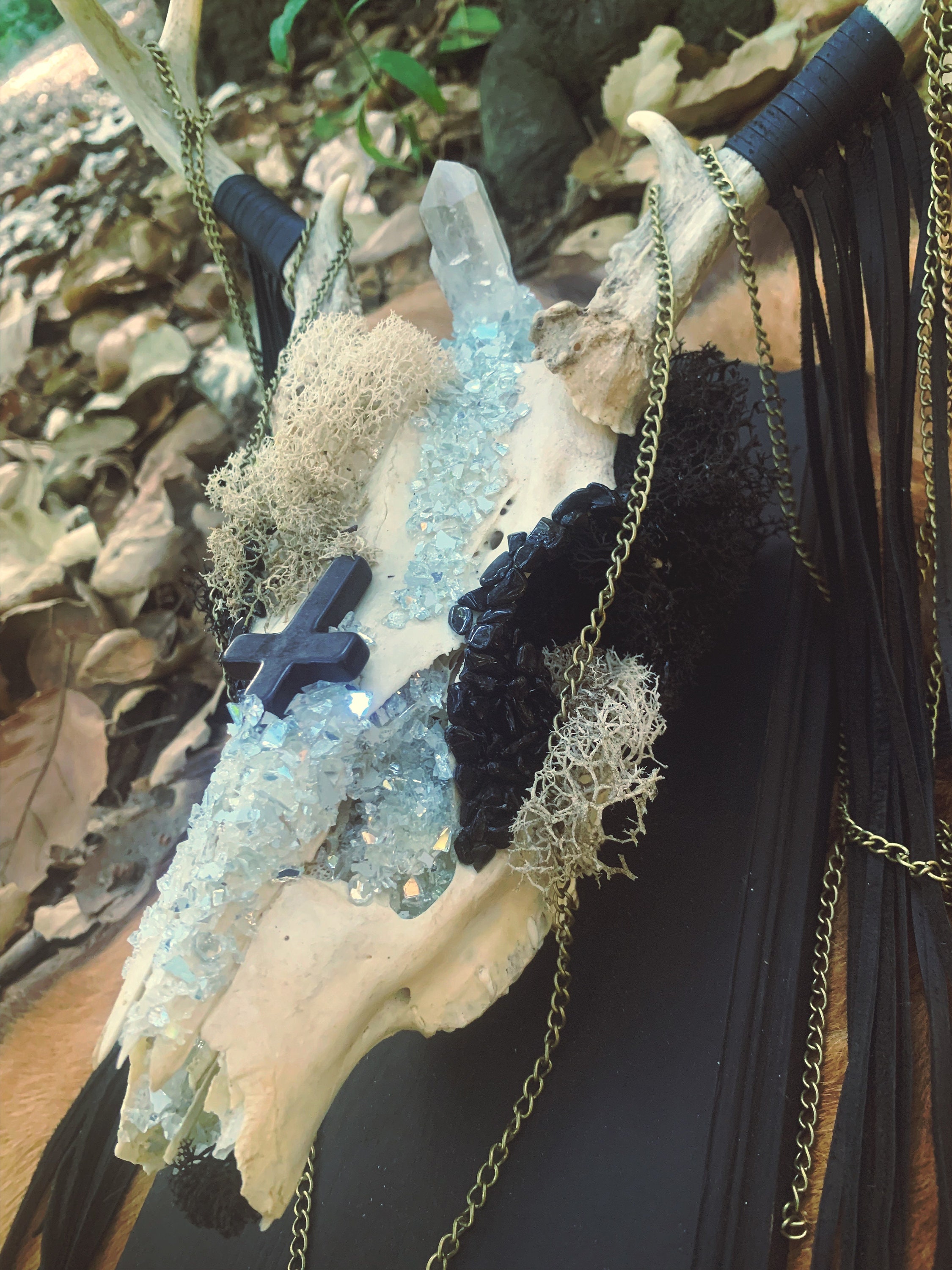 The Shred Hunter Black Metal Crystal Deer Skull - Etsy