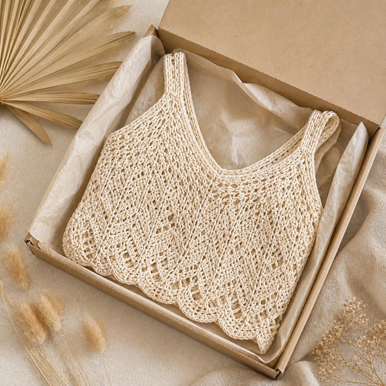 Summer Crochet Camisole Pattern, Deep V Lace Tank Top, Boho Beach Cover ...