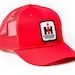 International Harvester IH Logo Hats, Red Mesh; Choose Adult or Youth ...