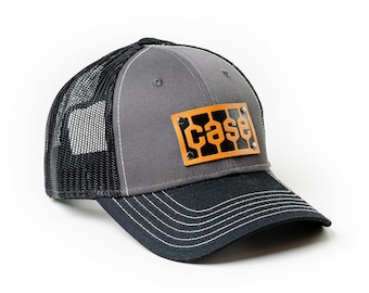 Case Leather Emblem Tractor Hat Black Mesh | Etsy