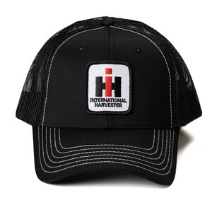 International Harvester IH Logo Hat, Black Mesh With White Accent ...