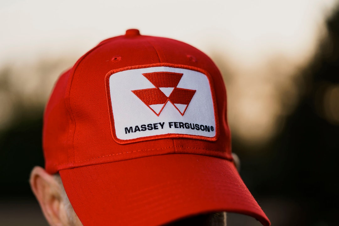 Massey Ferguson Tractor Logo Hat, Solid Red - Etsy