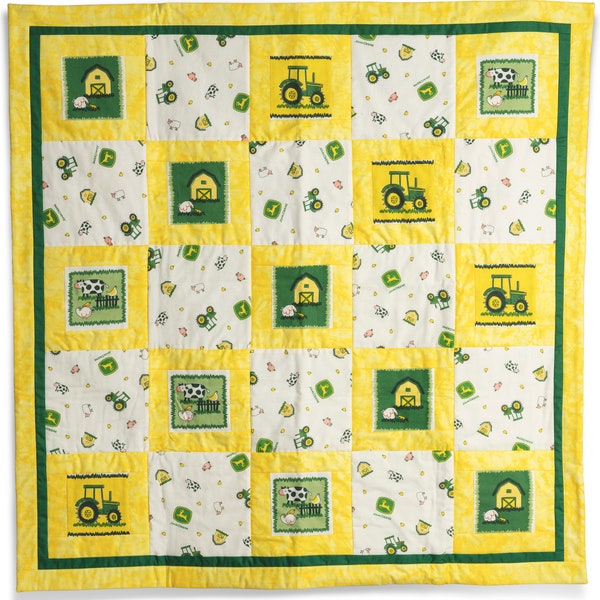 John Deere Baby Quilt - Etsy