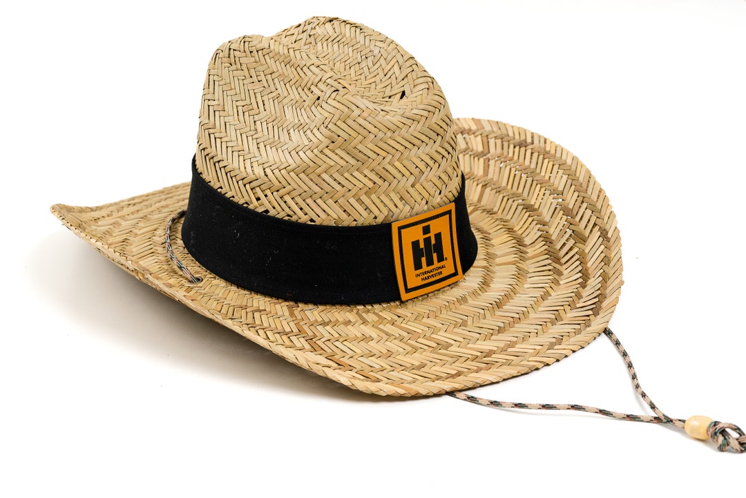 International Harvester Logo Hat, Straw Cowboy Hat - Etsy