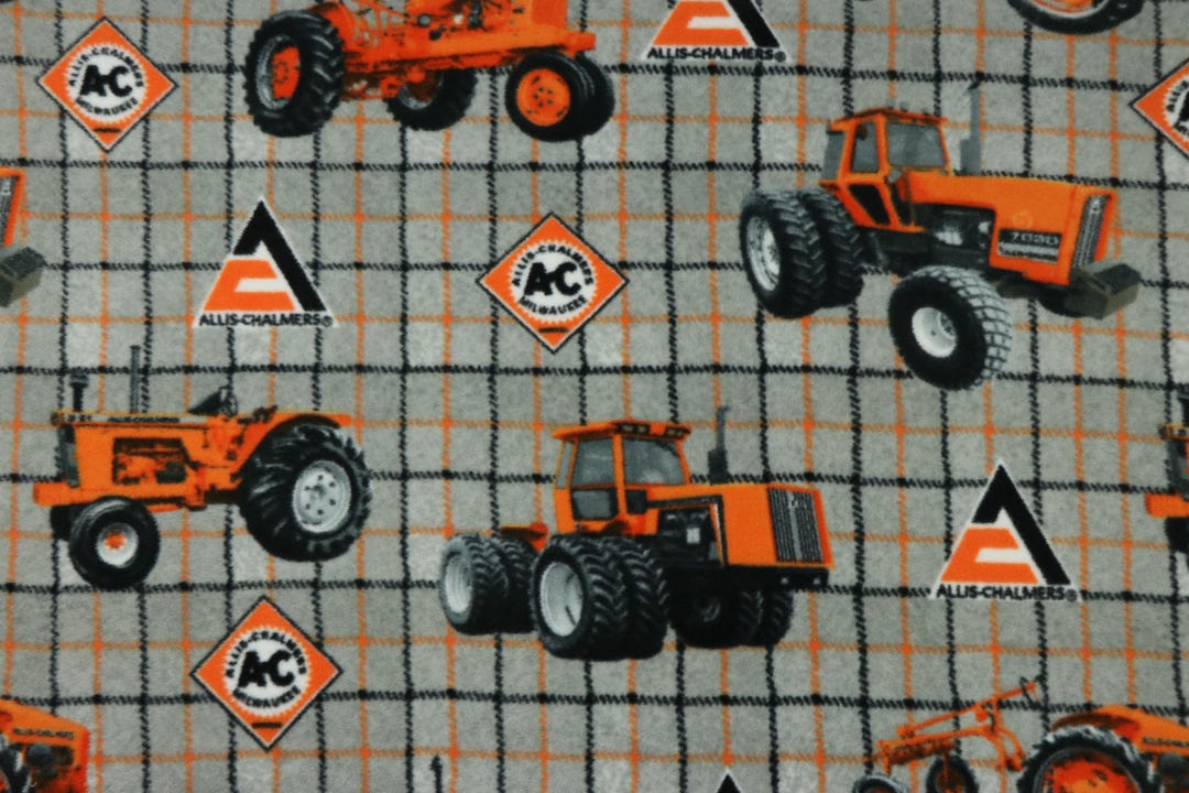 Allis Chalmers Tractor FLEECE Material, Gray, Sold by the Yard - Etsy