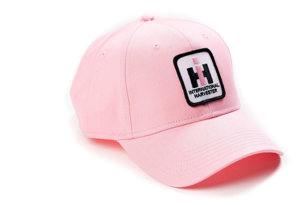 International Harvester IH Logo Hat, Solid Pink; Choose Adult, Youth or ...