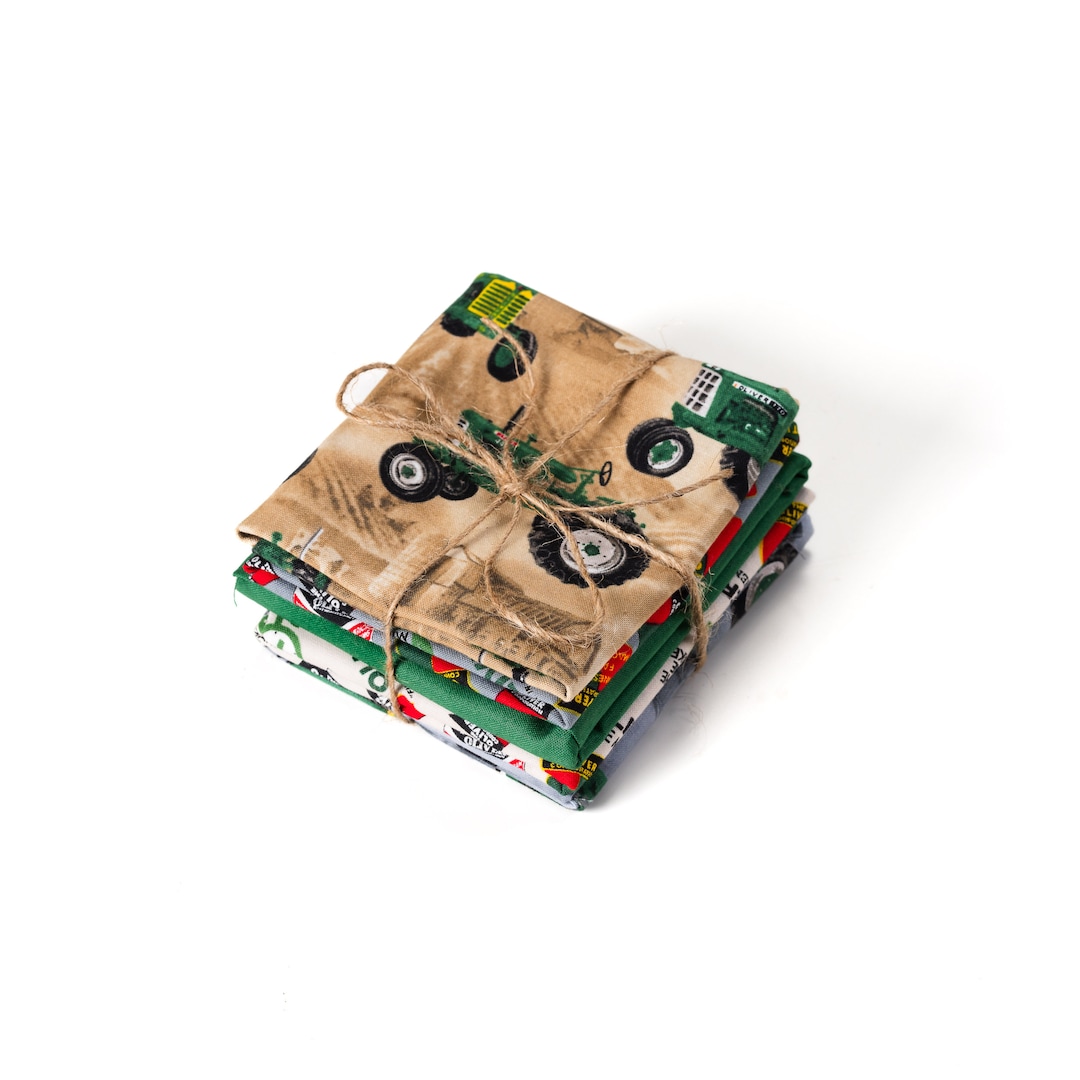 Oliver Tractor Fabric Bundle, Five Fat Quarters - Etsy