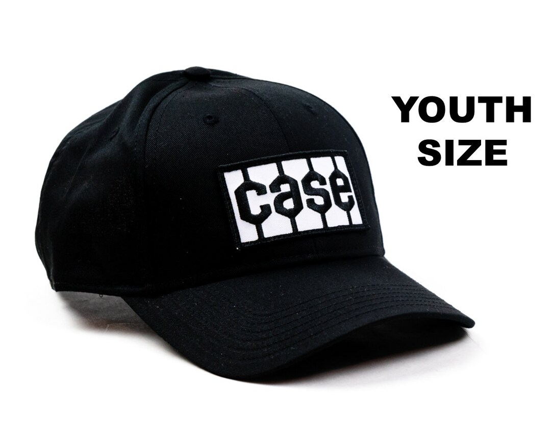 Youth-size Case Tread Logo Hat, Solid Black - Etsy