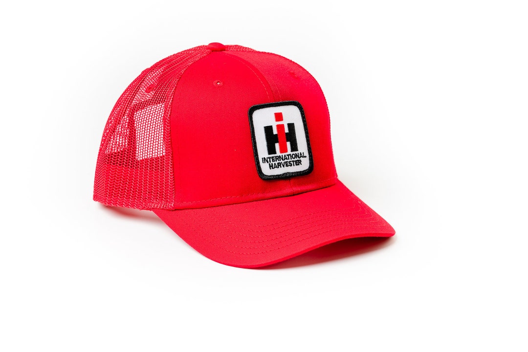 International Harvester IH Logo Hats, Red Mesh; Choose Adult or Youth ...