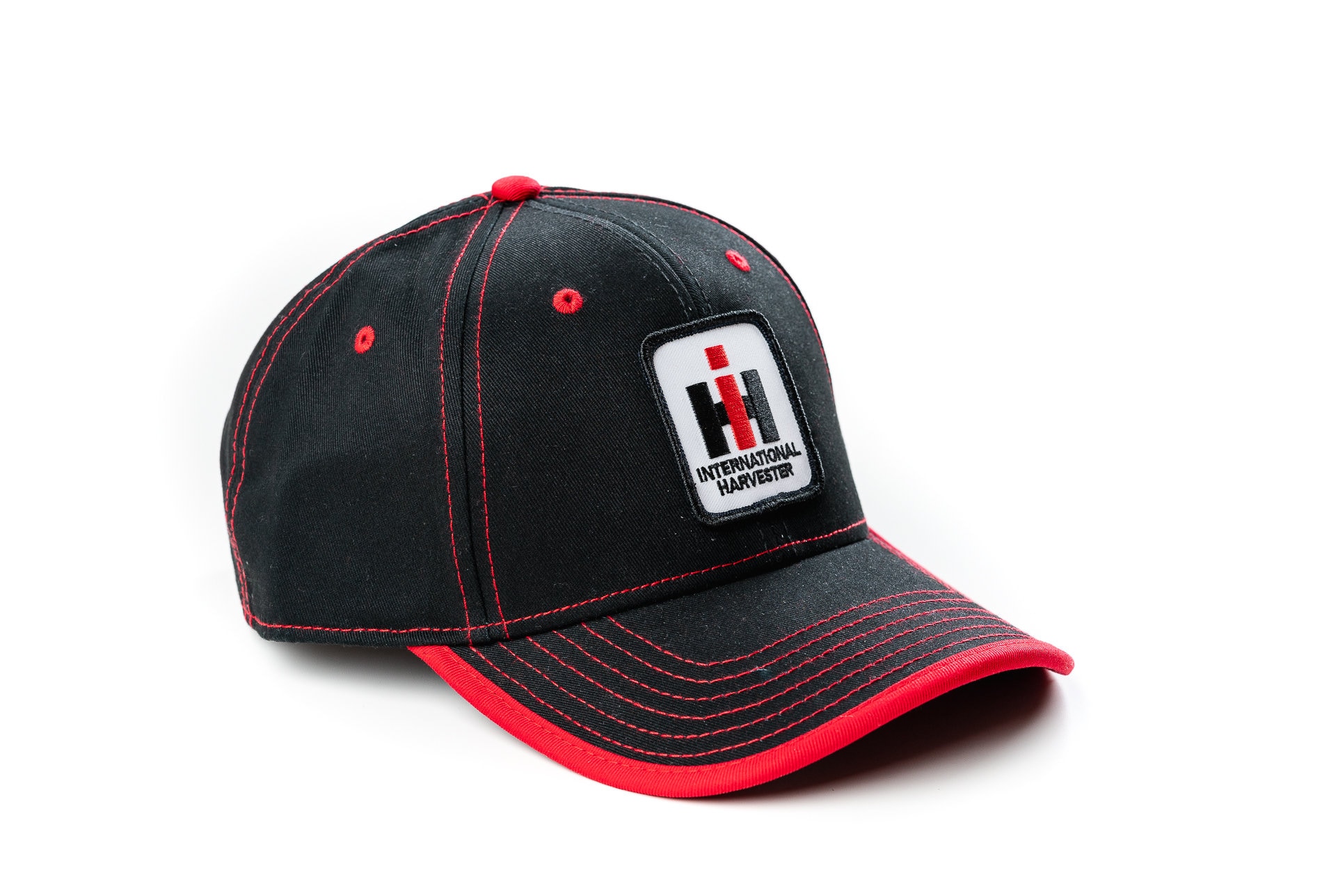 International Harvester IH Logo Hat Black With Red Accents | Etsy