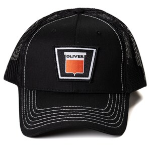 Oliver Tractor Logo Hat, Keystone Logo, Black Mesh With White Accent ...
