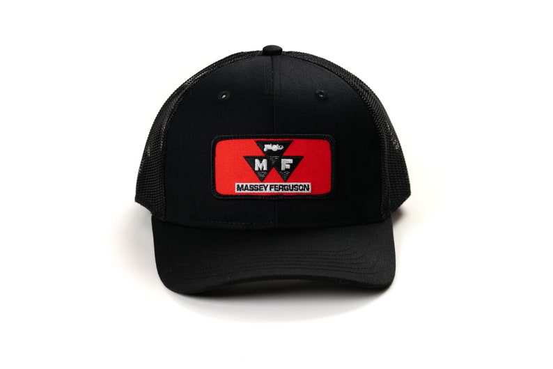 Red Massey Ferguson Tractor Logo Hat Black Mesh Available In Etsy