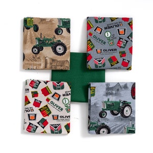 Oliver Tractor Fabric Bundle, Five Fat Quarters - Etsy