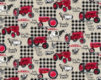 Tractor Fabric | Etsy