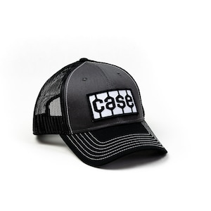 Case Tractor Logo Hat, Gray and Black Mesh, Tread Logo - Etsy