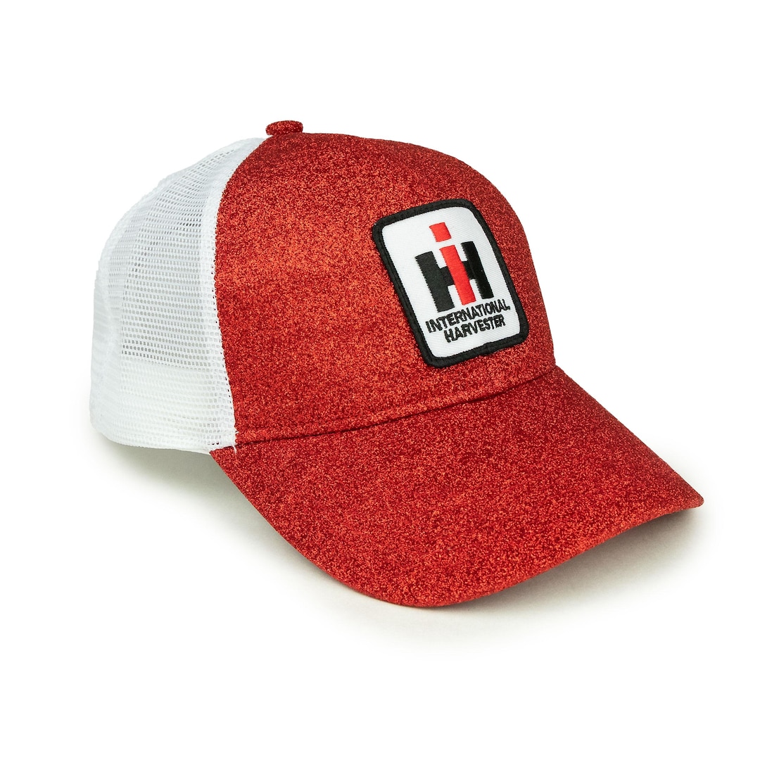 International Harvester IH Logo Hat, Red Glitter With Mesh Back - Etsy