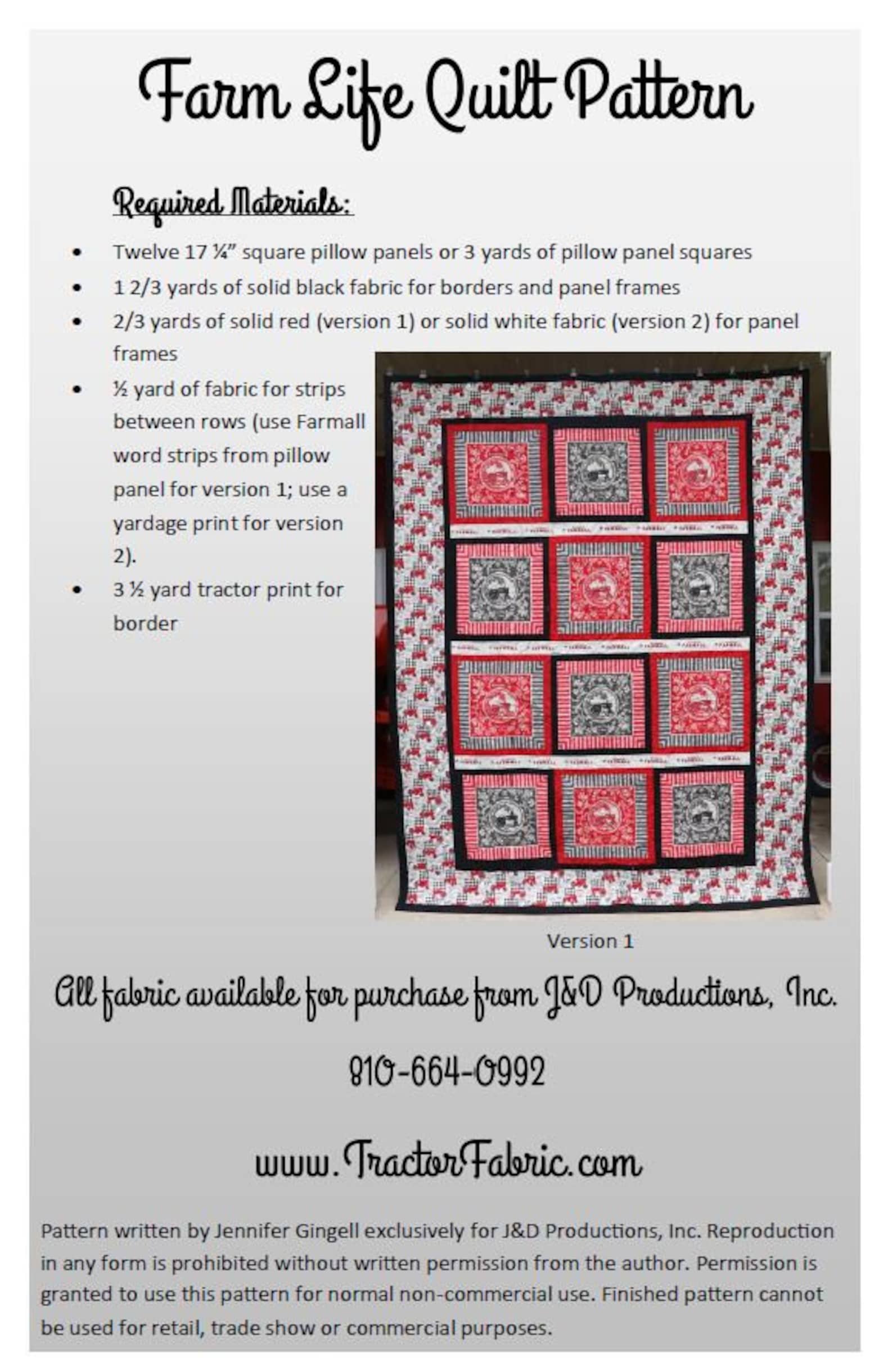 Quilt Pattern Download: Farm Life Quilt Pattern Perfect for | Etsy