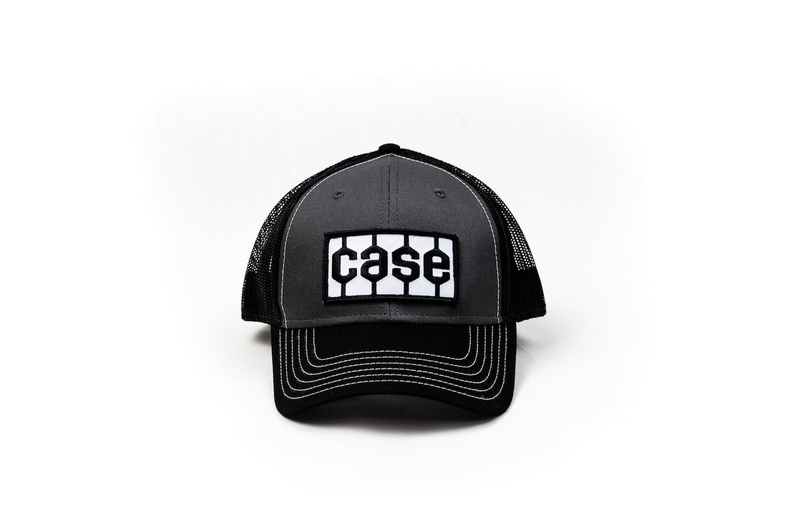 Case Tractor Logo Hat, Gray and Black Mesh, Tread Logo - Etsy