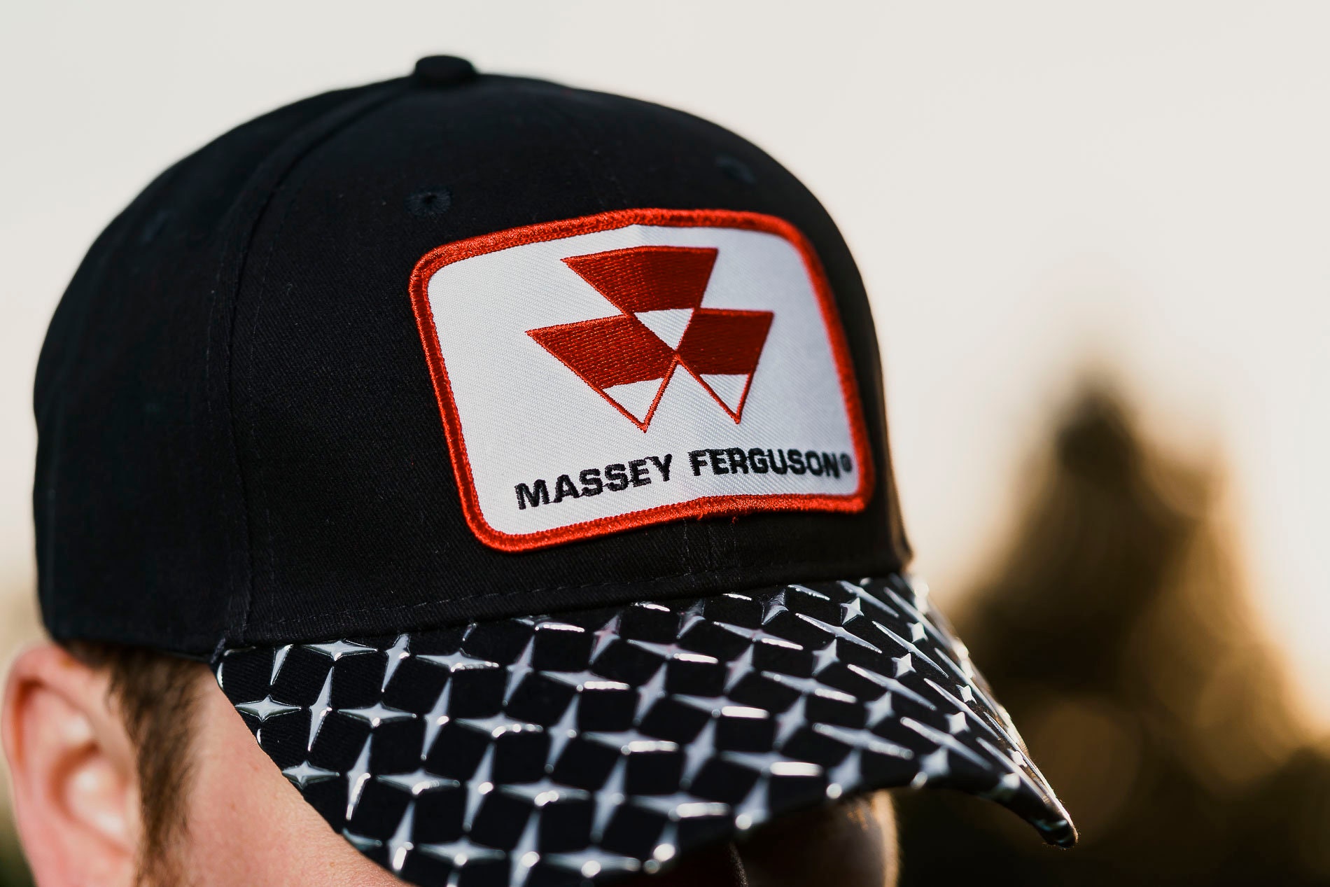 Massey Ferguson Tractor Logo Hat Diamond Plate Etsy