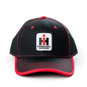 International Harvester IH Logo Hat, Black With Red Accents - Etsy