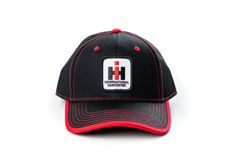 International Harvester IH Logo Hat, Black With Red Accents - Etsy
