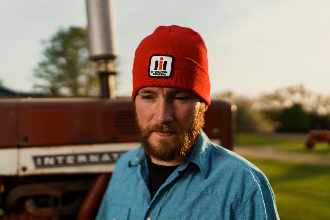 International Harvester Tractor Hat, Red Beanie - Etsy
