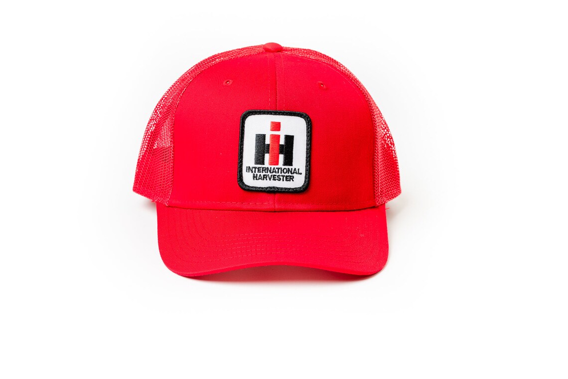 International Harvester IH Logo Hats, Red Mesh; Choose Adult or Youth ...