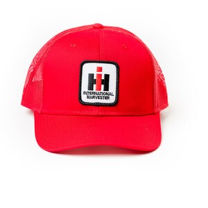 International Harvester IH Logo Hats, Red Mesh; Choose Adult or Youth ...