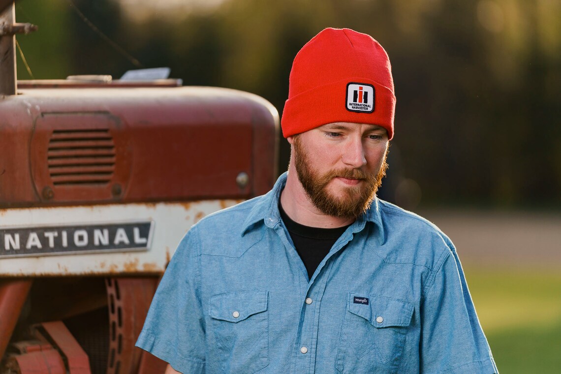 International Harvester Tractor Hat, Red Beanie - Etsy