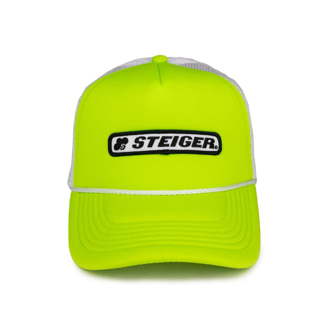 Steiger Logo Hat, Neon Green Foam Hat - Etsy