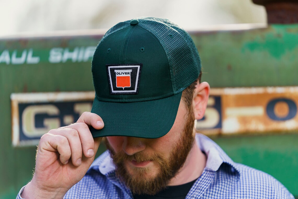 Oliver Tractor Keystone Logo Hat Green Mesh - Etsy