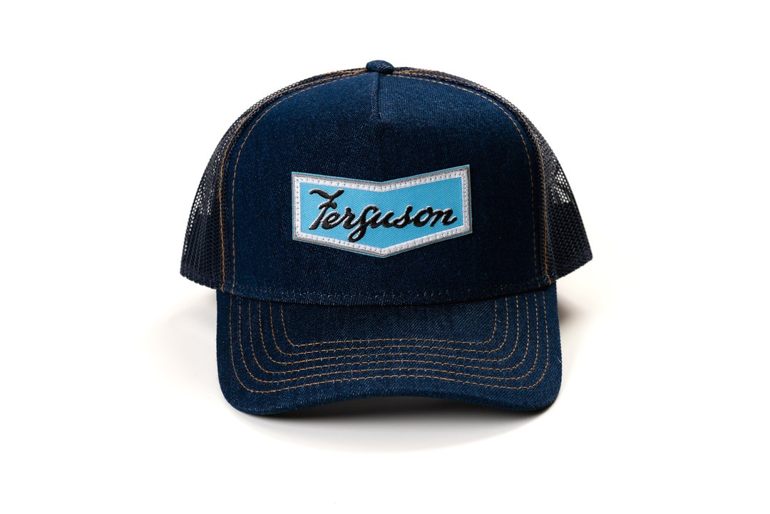 Ferguson Tractor Logo Hat, Blue Chevron Emblem, Denim Mesh - Etsy