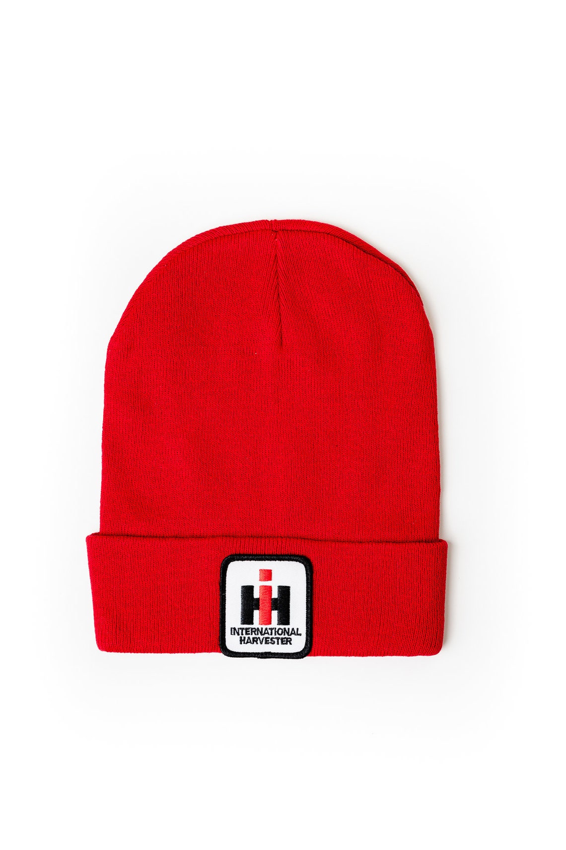 International Harvester Ih Logo Knit Toboggan Hat Choose Red Or Gray