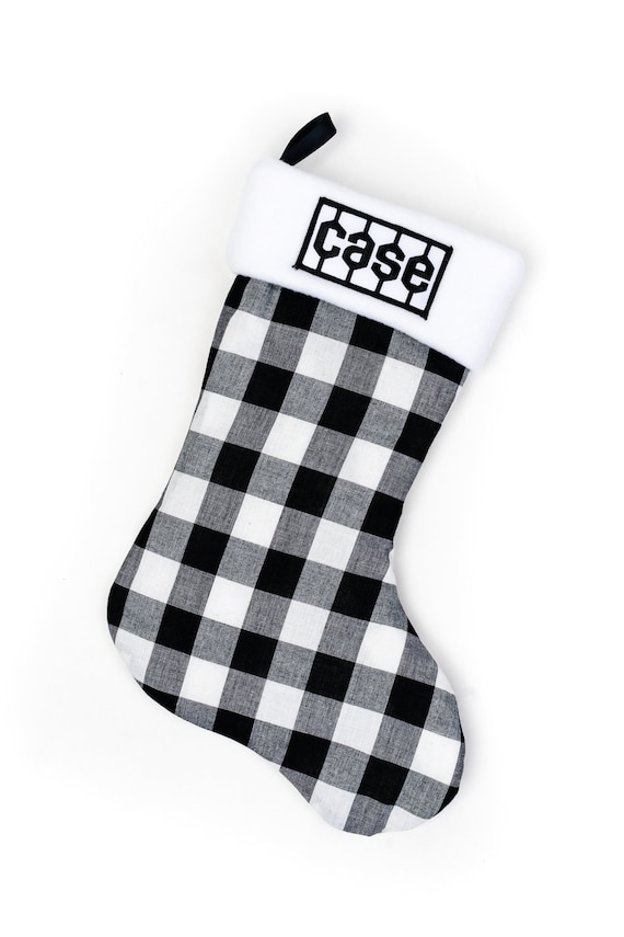 Case Tractor Logo Christmas Stocking Plaid Tread Logo | Etsy