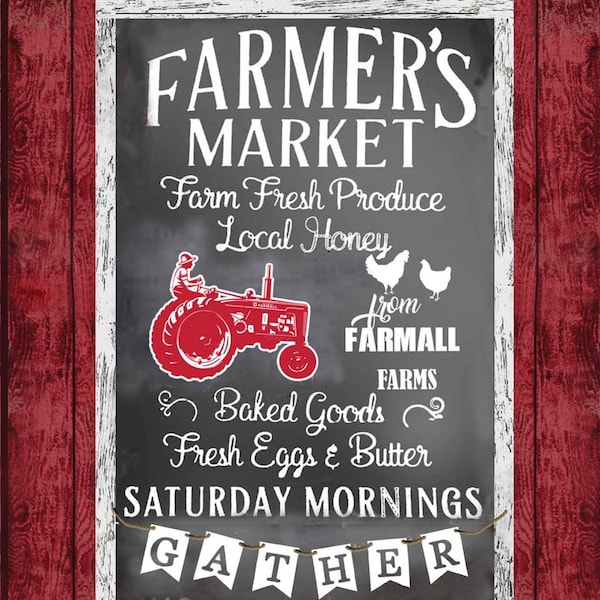 Farmers Market Chalkboard - Etsy