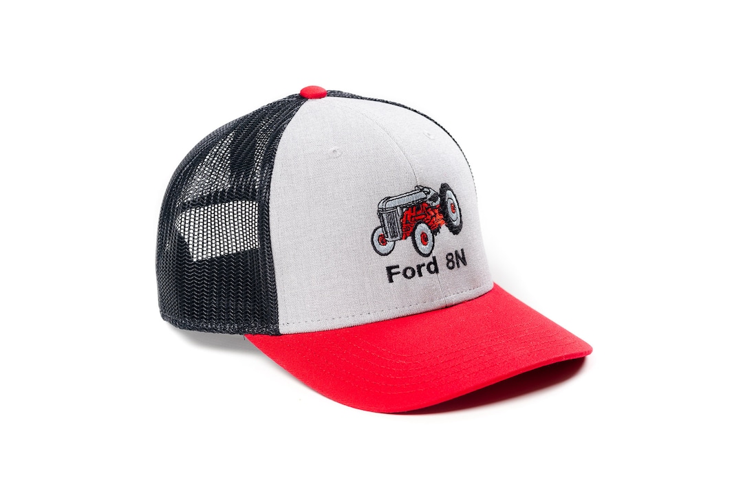 Ford 8N Tractor Hat, Heather Gray With Black Back and Red Brim - Etsy