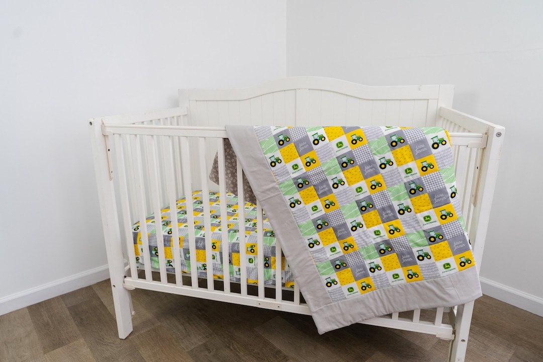 John Deere Tractor Crib Bedding Set, Quilt or Sheet - Etsy