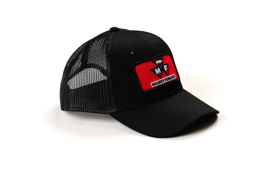 Red Massey Ferguson Tractor Logo Hat Black Mesh Available In Etsy