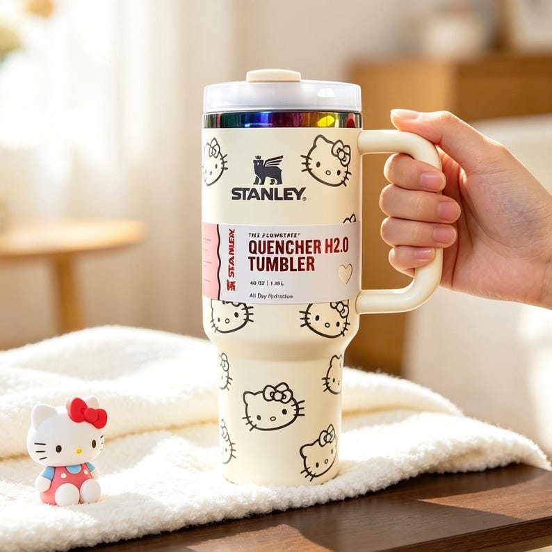 Personalized Hello Kitty 40oz Insulated Tumbler, Custom Name Stainless ...