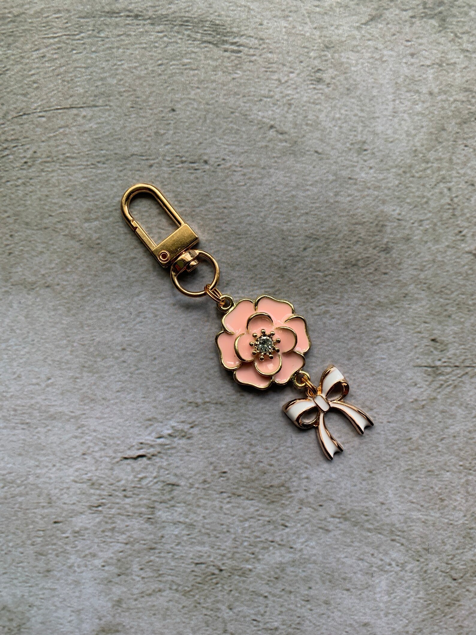 Pink Flower Purse Charmflower Planner Charm White Ribbon - Etsy