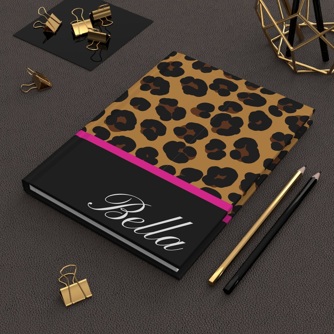Personalized Leopard Print Journal, Personalized Journal, Leopard ...