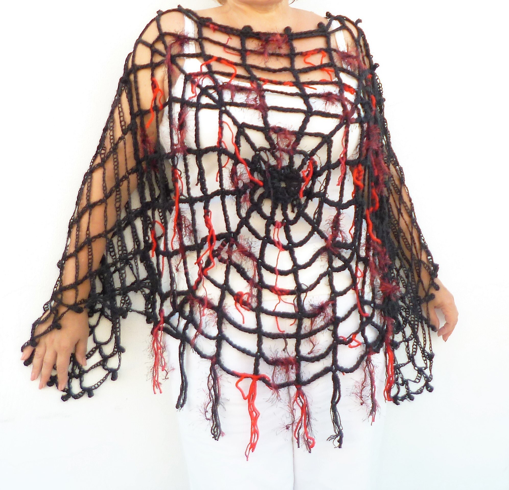 Lydia Deetz Look Poncho Cosplay Halloween Costume Women Size M | Etsy