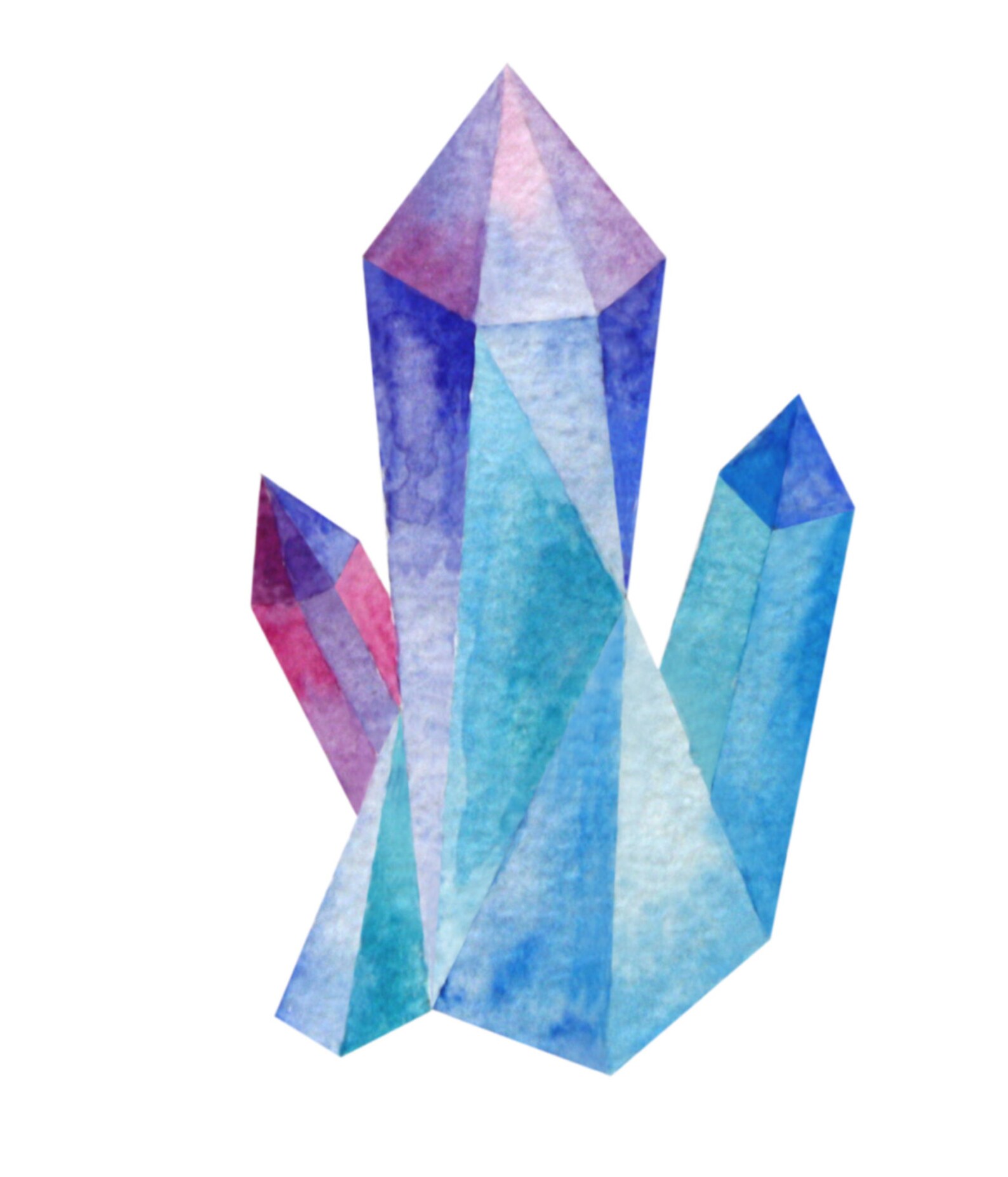 Crystals ClipArt Watercolor Crystals Watercolor Crystal | Etsy