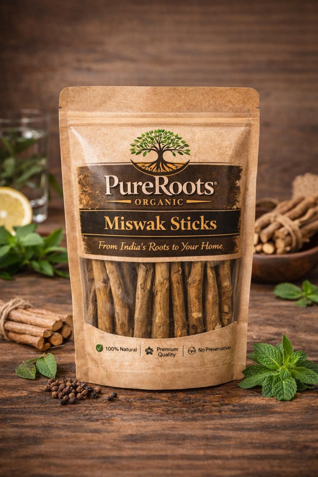 Organic Miswak Stick | Natural | Tooth Cleaning Stick | Herbal Oral ...