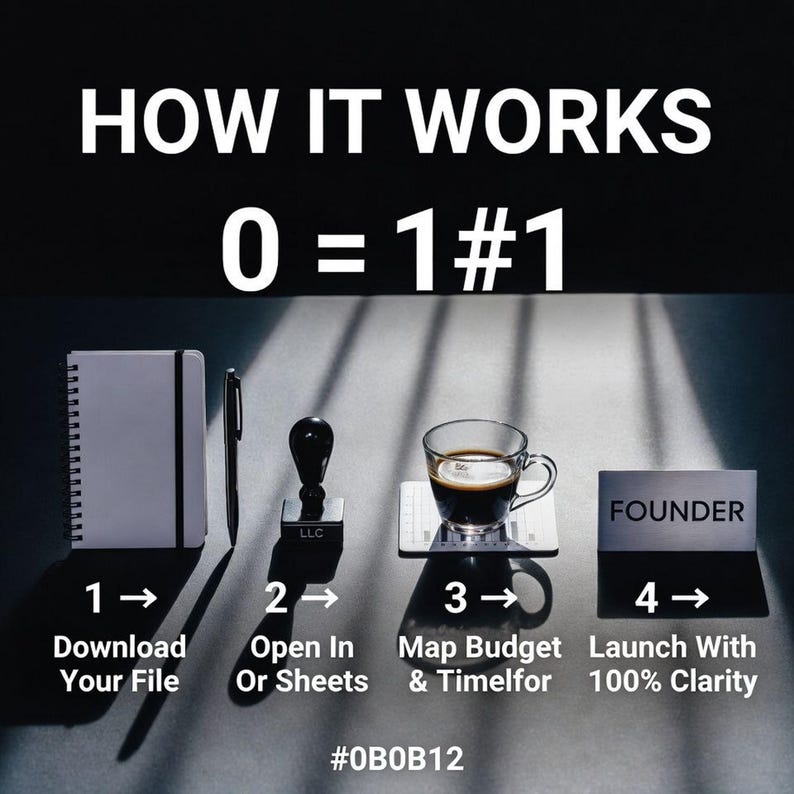 Startup Launch Kit – Excel Spreadsheet – Business Formation & Budget ...