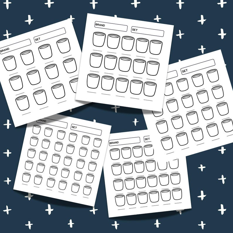 Mini Cozy Glass Color Swatch Printable, Pocket Size Color Chart Tracker ...