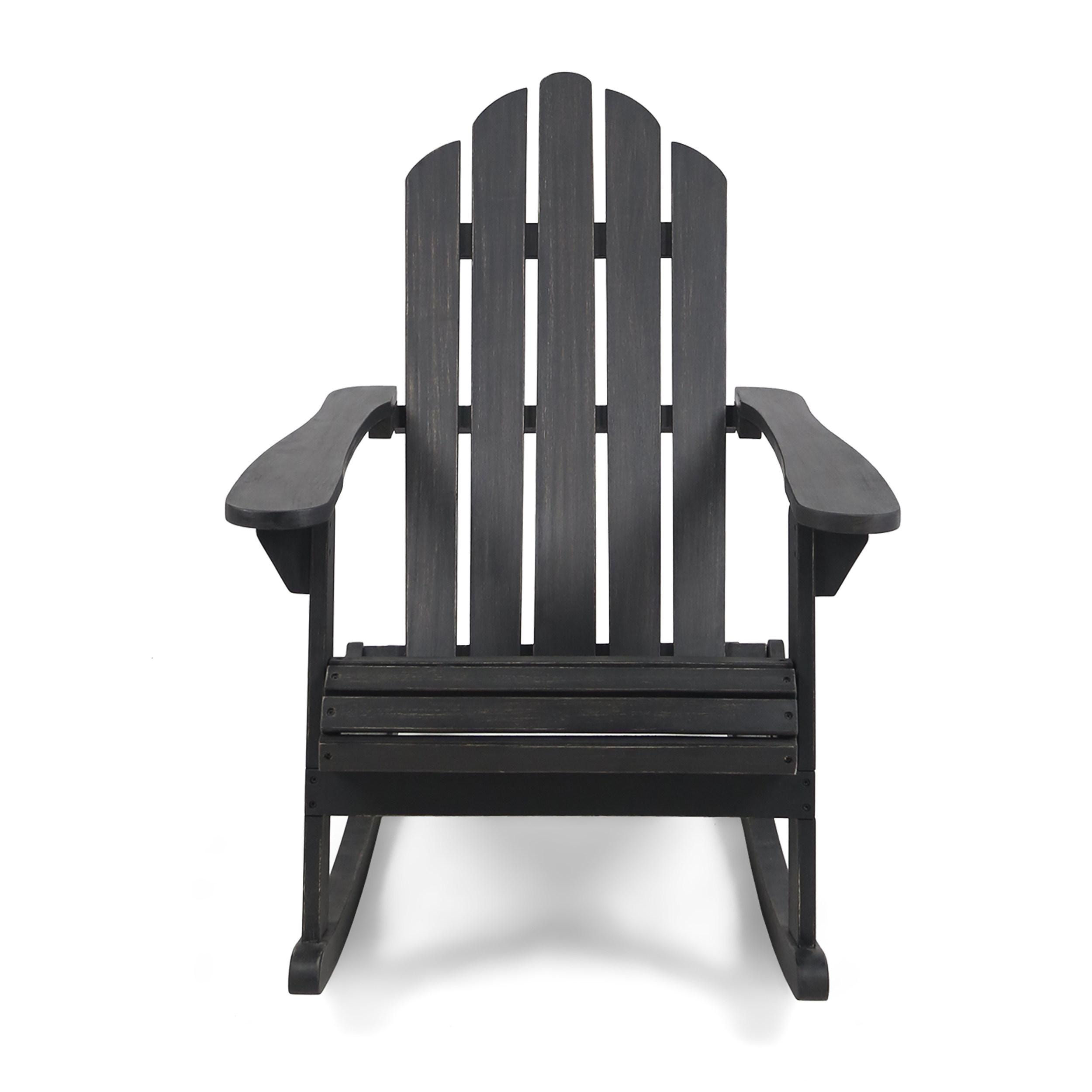 Acacia Wood Outdoor Patio Rocker, Adirondack Rocking Chair, Weather ...