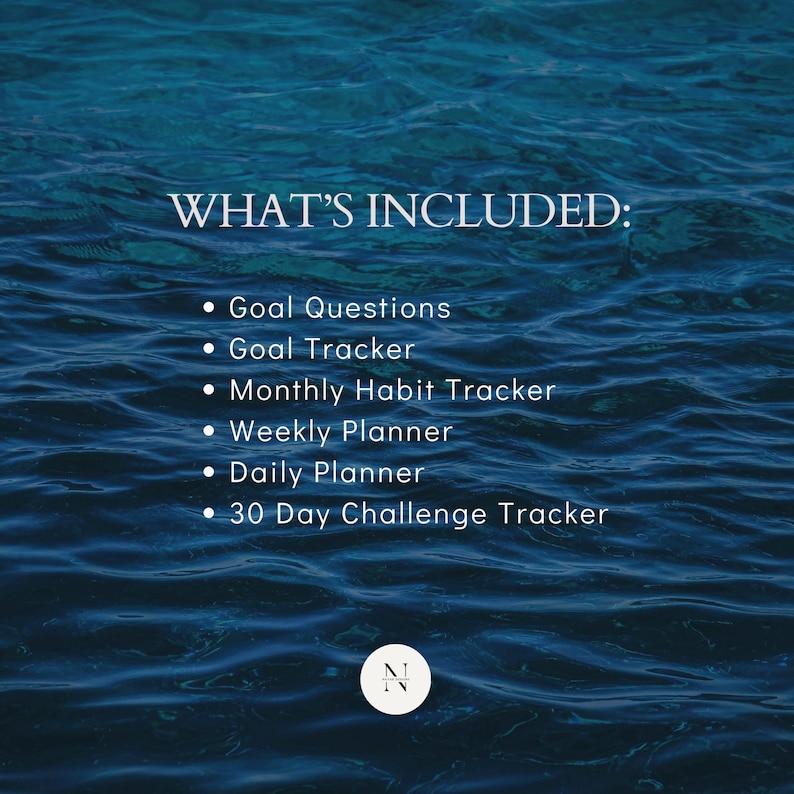 Goal Printable Planner Bundle PDF | Setting Habit Tracker Daily Weekly ...
